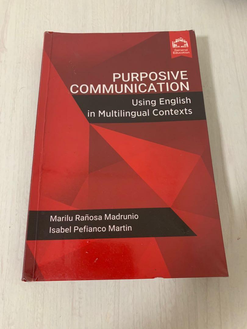 Purposive Communication Using English in Multilingual Context (by Madrunio and Martin), Hobbies ...