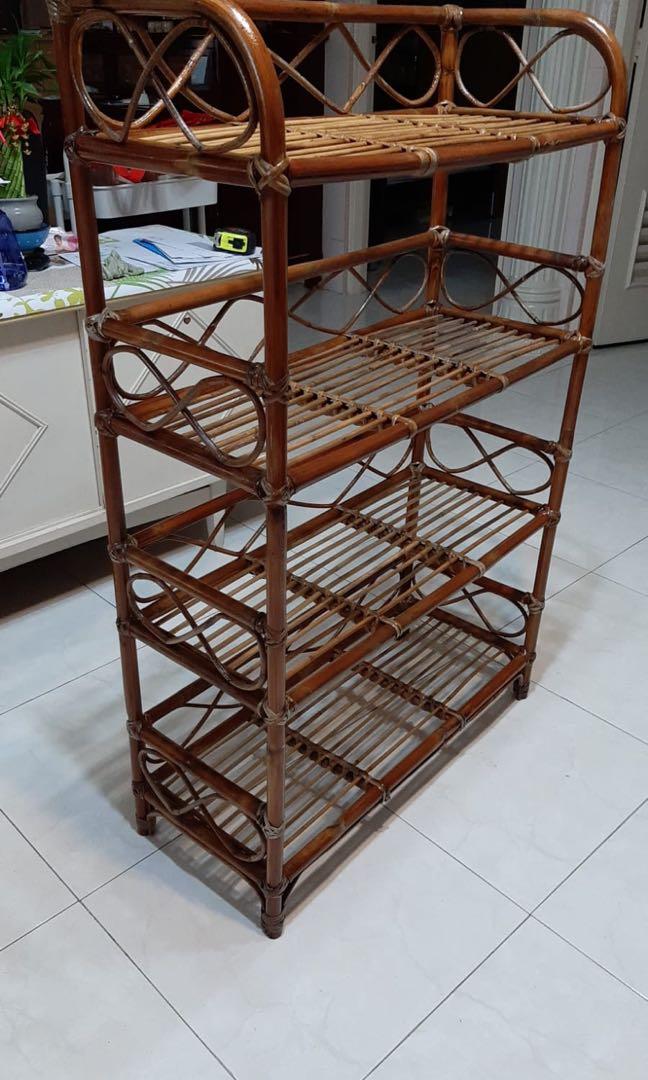Rattan rack, Furniture & Home Living, Furniture, Shelves, Cabinets ...