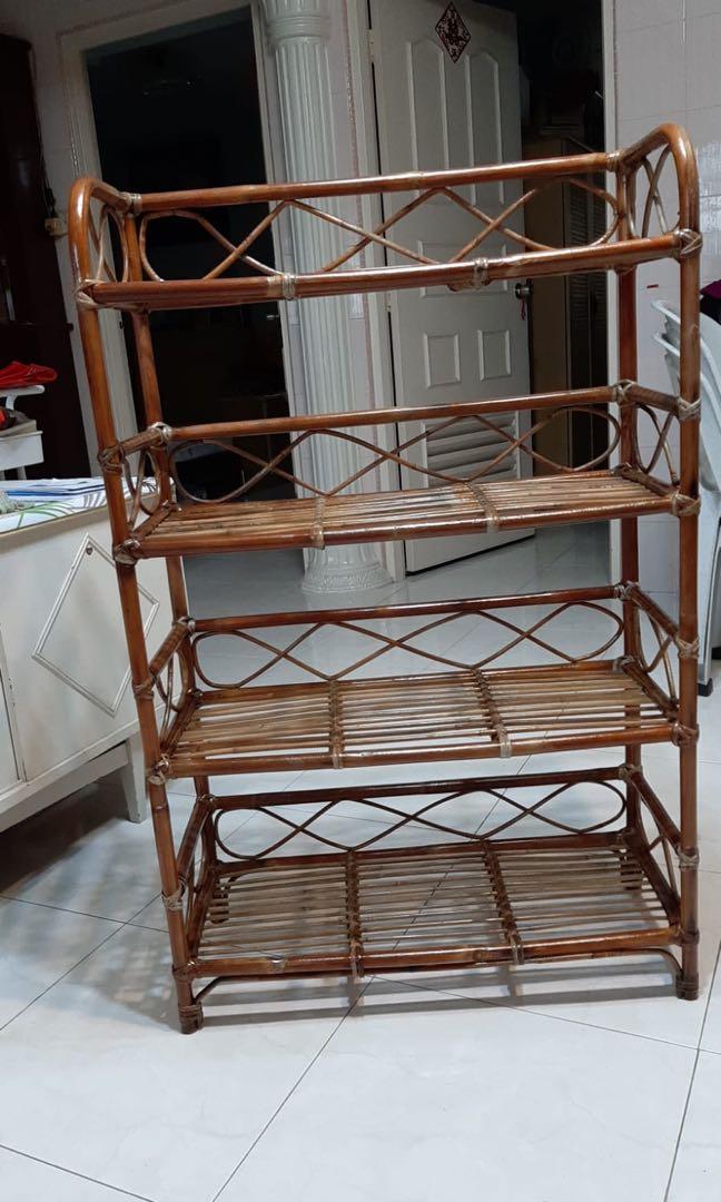 Rattan rack, Furniture & Home Living, Furniture, Shelves, Cabinets ...