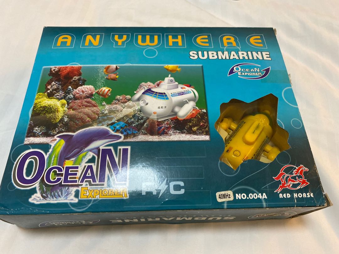 Remote control submarine toy 遙控潛水艇 anywhere submarine ocean express red ...