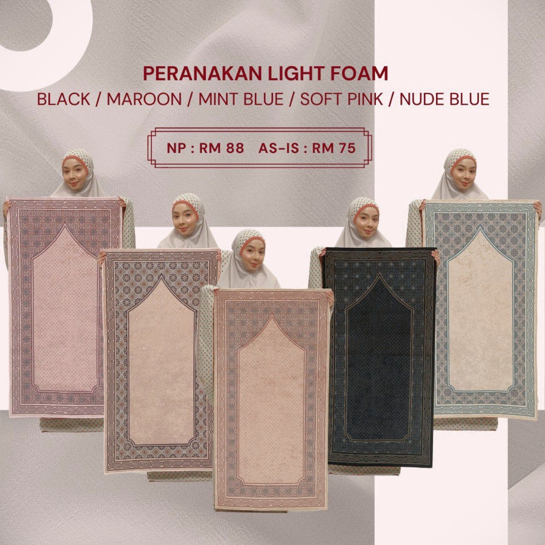 Sejadah Peranakan Light Foam by Telekung Siti Khadijah Original, Women ...