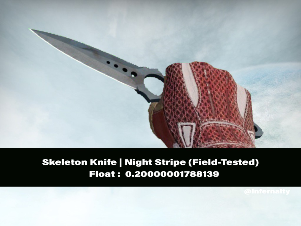 Skeleton Knife Night Stripe FT CSGO SKINS KNIVES, Video Gaming, Gaming ...