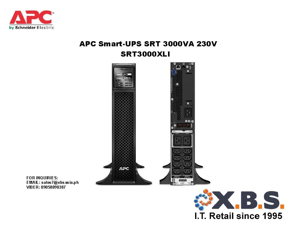 SRT3000XLI APC Smart-UPS SRT 3000VA 230V, Computers & Tech, Office & Business Technology on ...