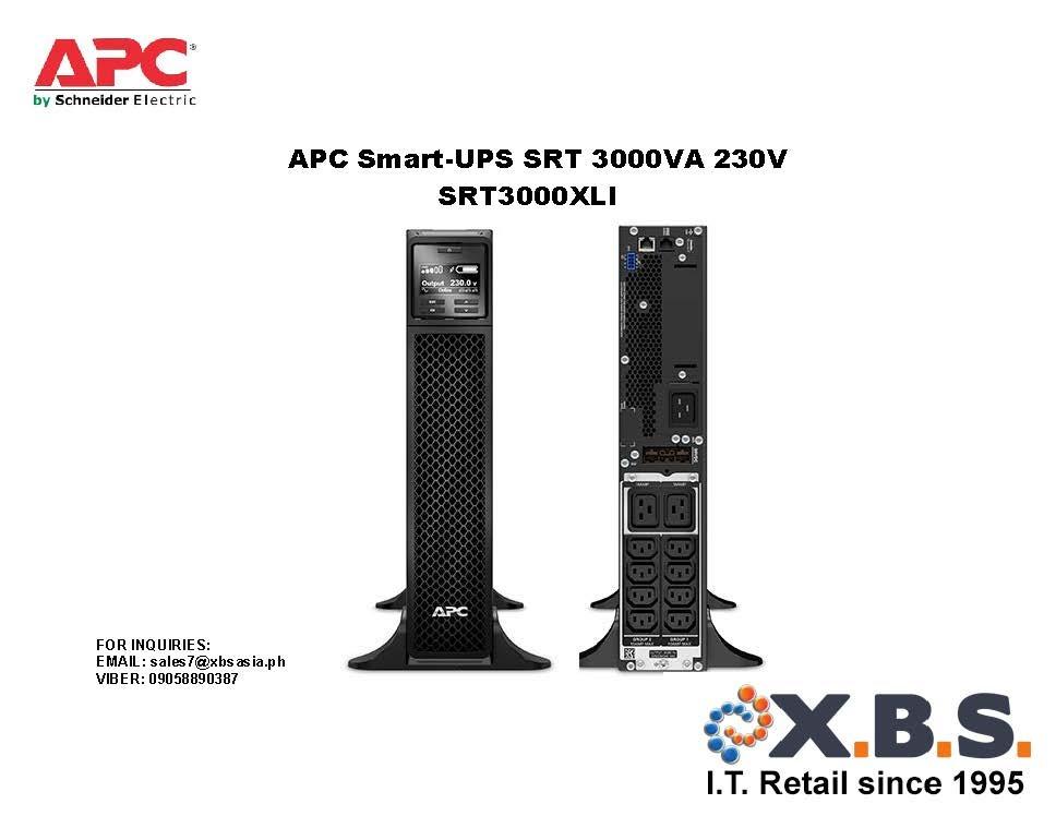 SRT3000XLI APC Smart-UPS SRT 3000VA 230V, Computers & Tech, Office & Business Technology on ...