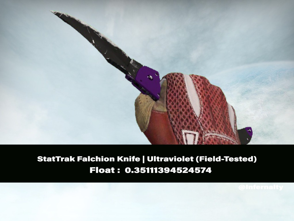 StatTrak Falchion Knife Ultraviolet FT CSGO SKINS KNIVES, Video Gaming ...