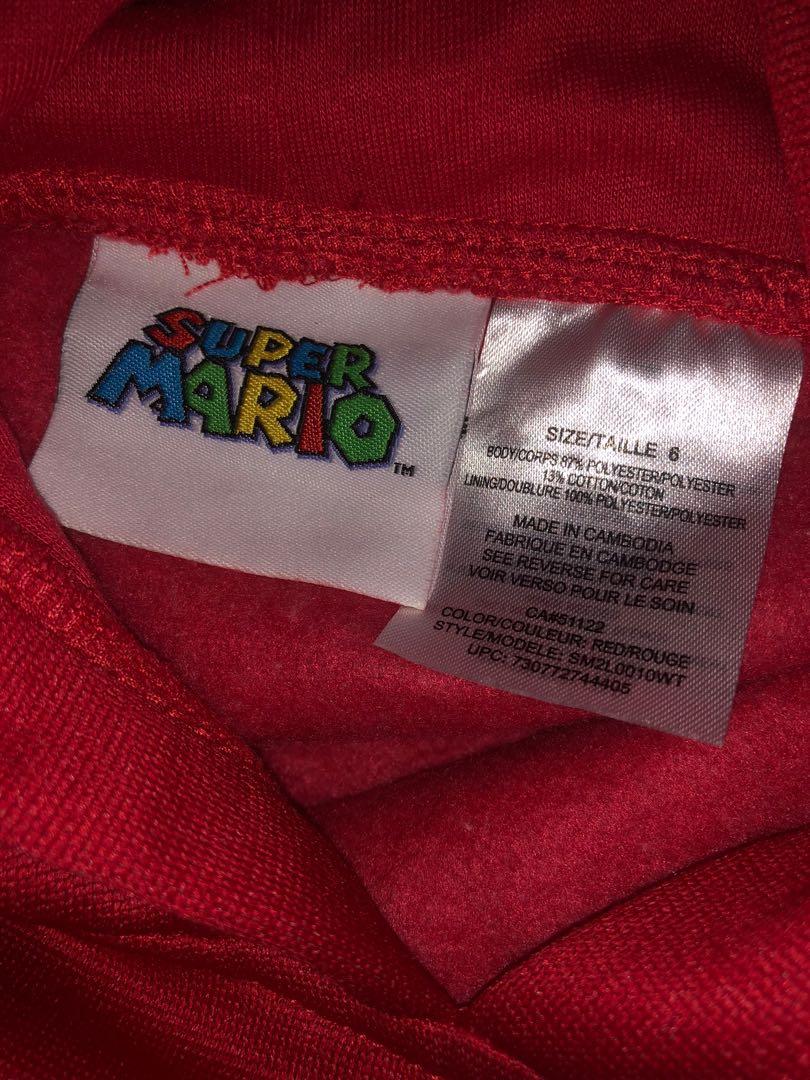 super mario hood jacket, Babies & Kids, Babies & Kids Fashion on Carousell