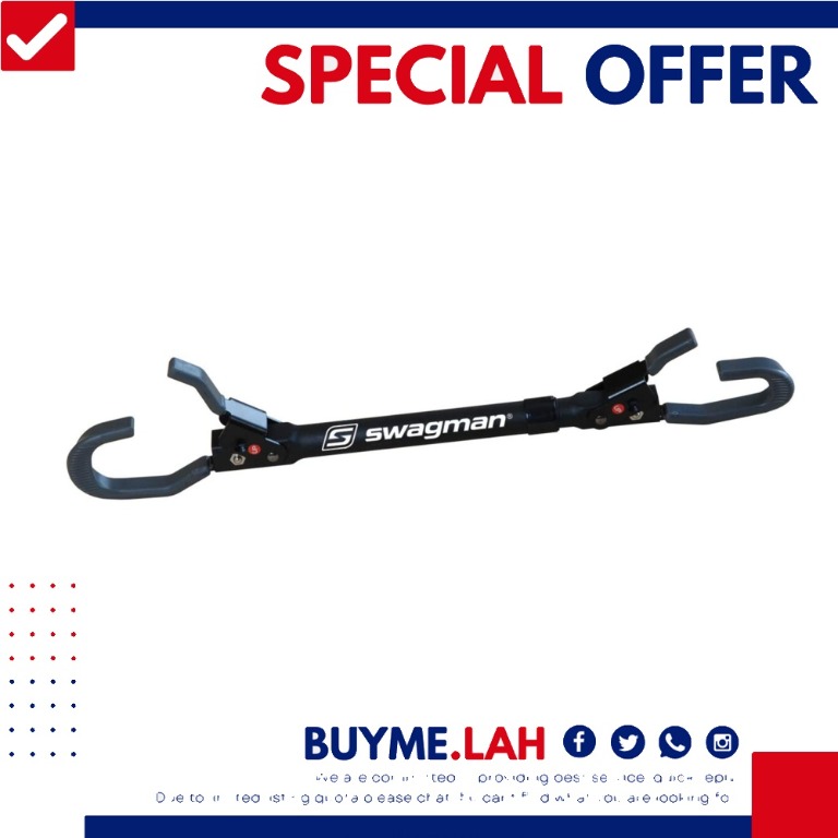 Swagman Deluxe Bar Adapter,black for bicycle car rack bike beam ...