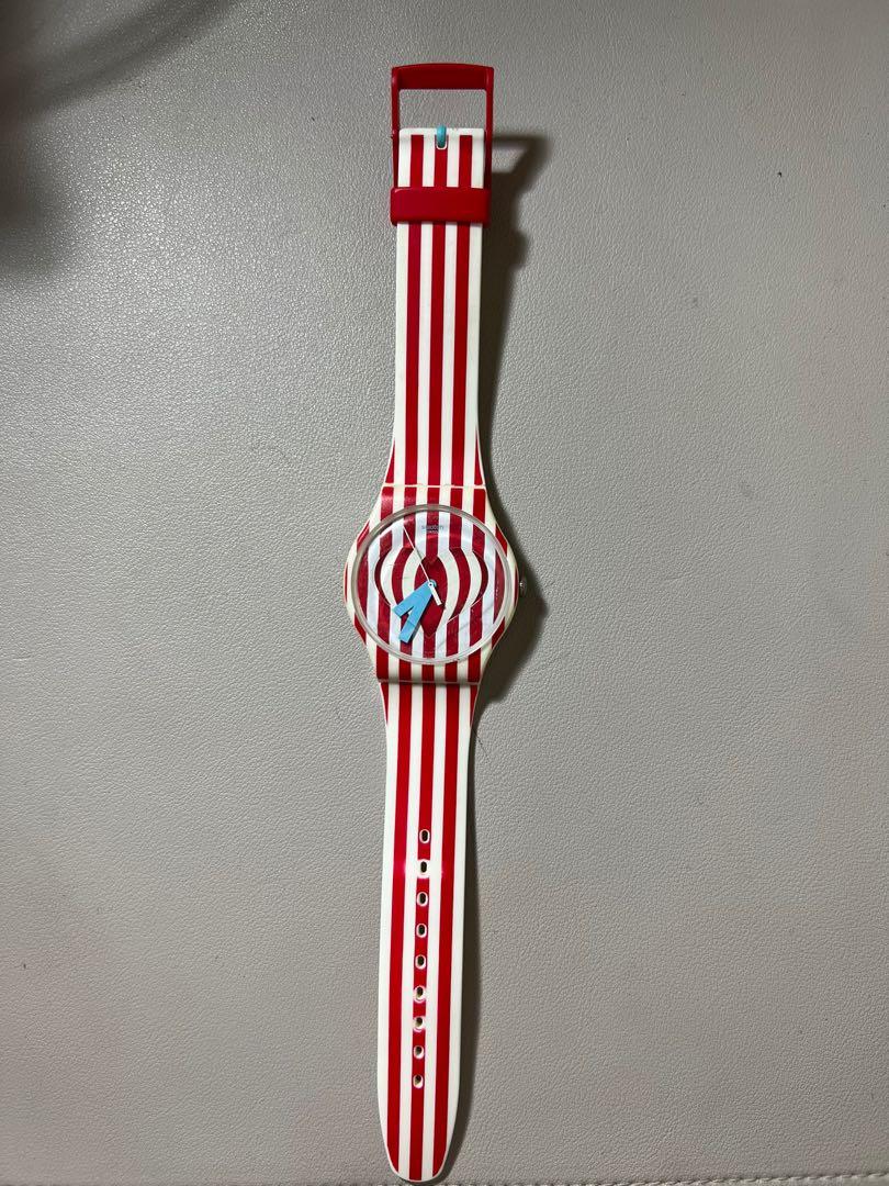 Swatch Watch in Red & White, Women's Fashion, Watches & Accessories ...