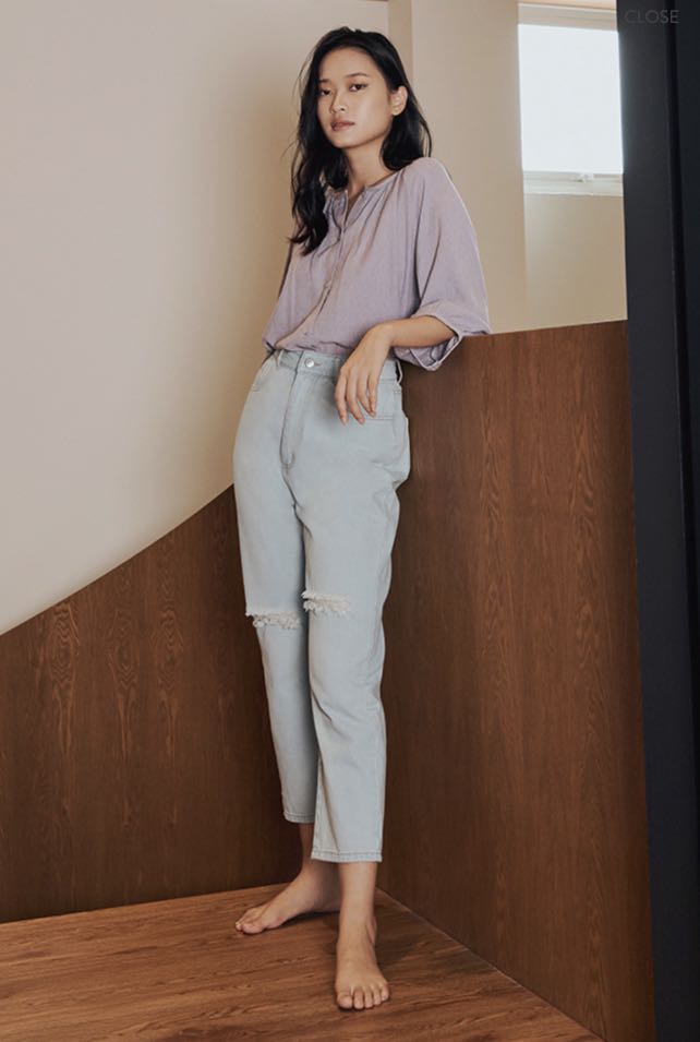 TCL Errine Top in Grape, Women's Fashion, Tops, Blouses on Carousell