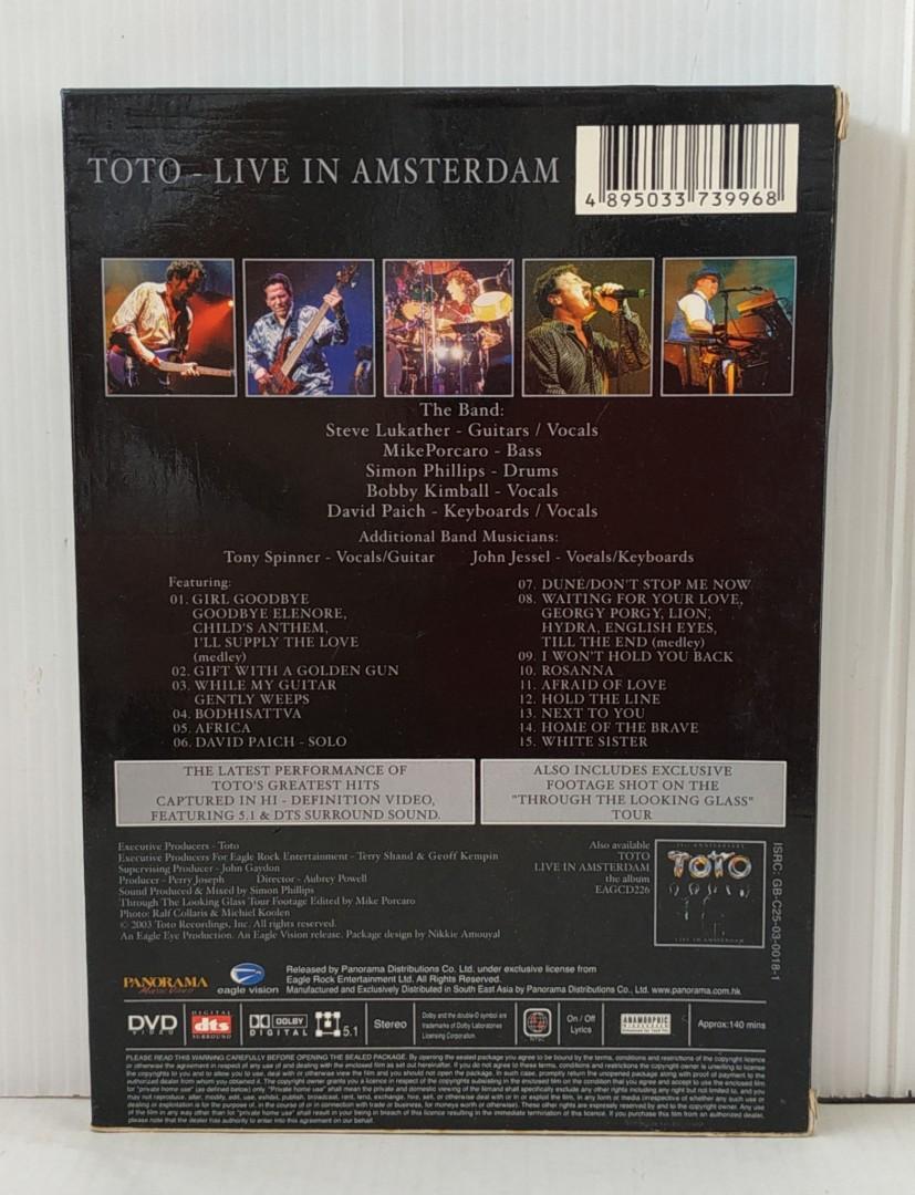 TOTO - Live In Amsterdam Special Edition 25th Anniversary DVD (Hong Kong Edition), Hobbies ...