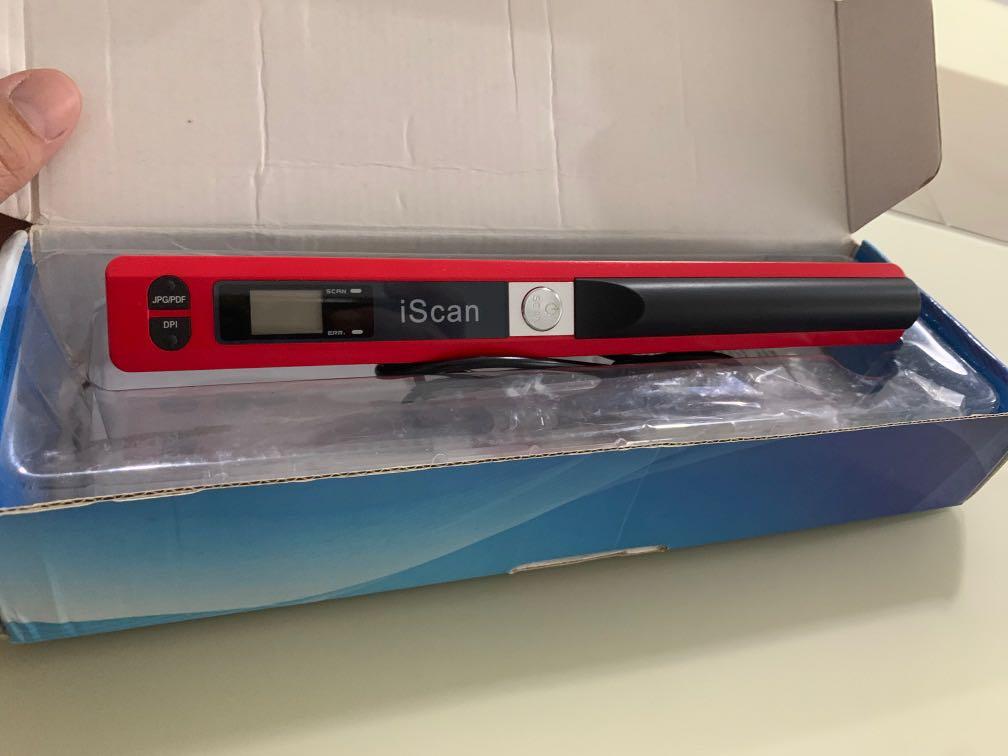 Used- looks like new iScan wand portable scanner (red), Computers ...