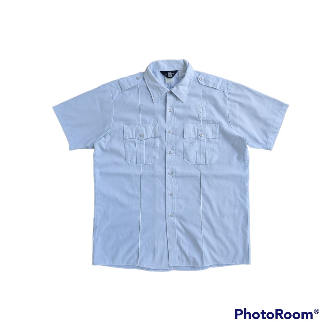 Vintage 90's PSA White Uniform Short Sleeve Polo., Men's Fashion, Tops ...