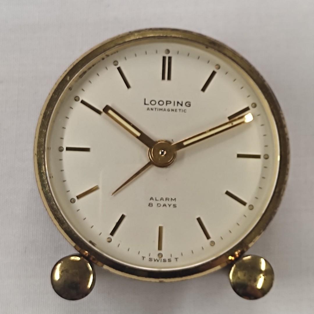 Vintage Looping 8 Days Swiss Alarm Travel Clock (ATC01), Men's Fashion ...