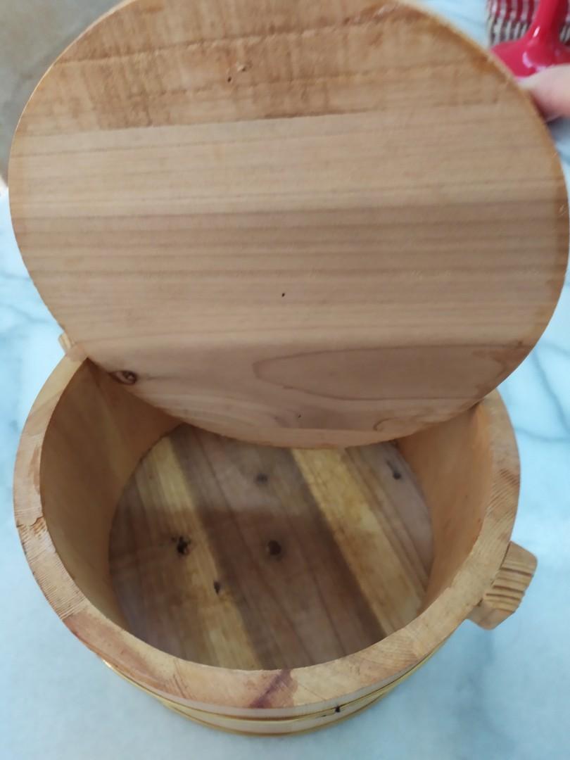 wooden Rice Container, Furniture & Home Living, Kitchenware & Tableware ...