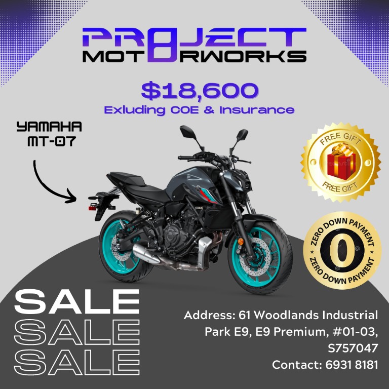YAMAHA MT-07, Motorcycles, Motorcycles for Sale, Class 2 on Carousell