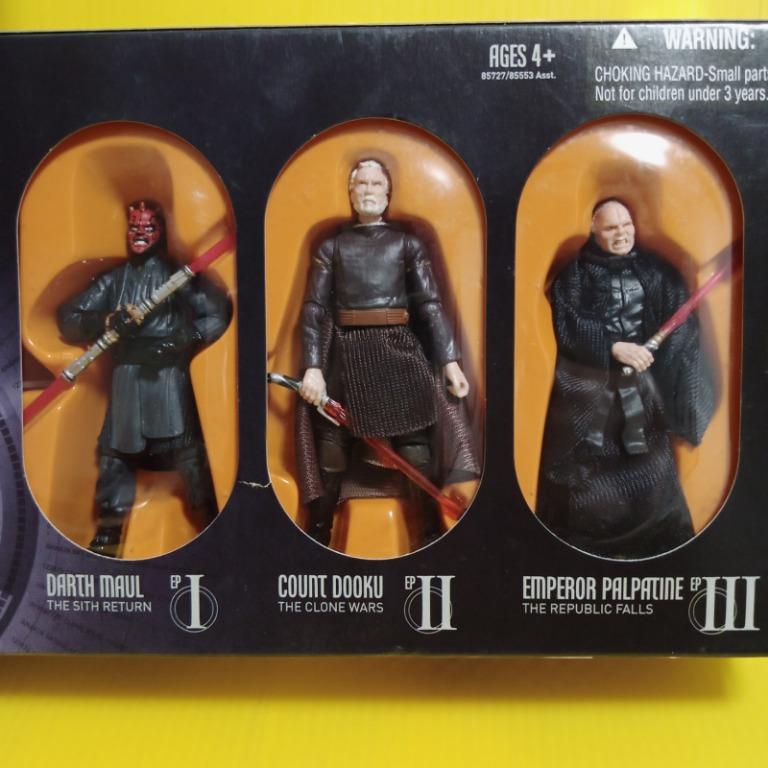 2005 Star Wars 3.75" Scale THE SITH EVOLUTIONS 3-pack action figures ...