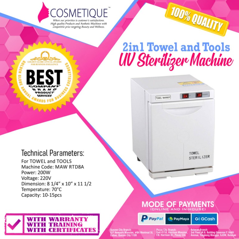 2in1 Towel & Tools UV Sterilizer Machine, Beauty & Personal Care ...