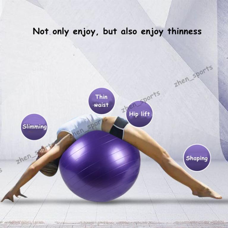 65cm Yoga Balance Ball with Air pump Exercise Ball Yoga ball Anti Burst ...