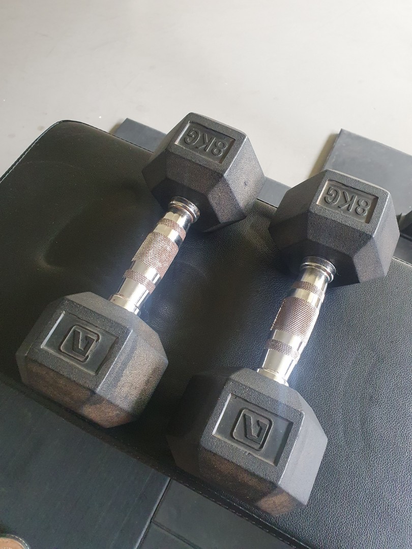 8kg Dumbbells, Sports Equipment, Exercise & Fitness, Weights ...
