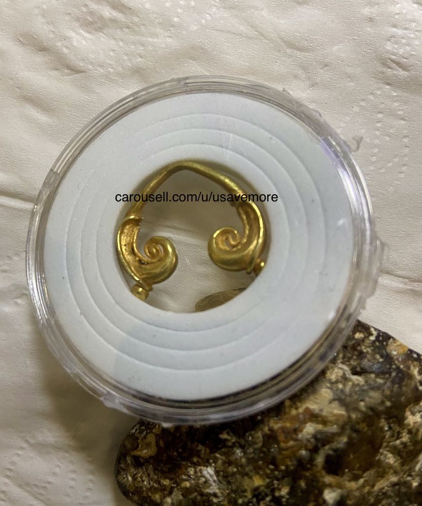 A very rare Ancient Excavated Pre-Colonial Fertility Pendant in 14kt ...