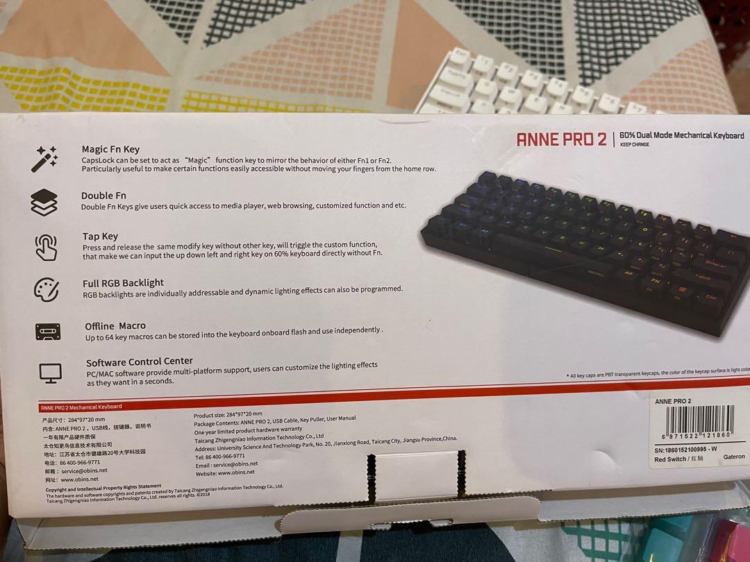 Anne Pro 2 mini portable mechanical keyboard, Computers & Tech, Parts ...