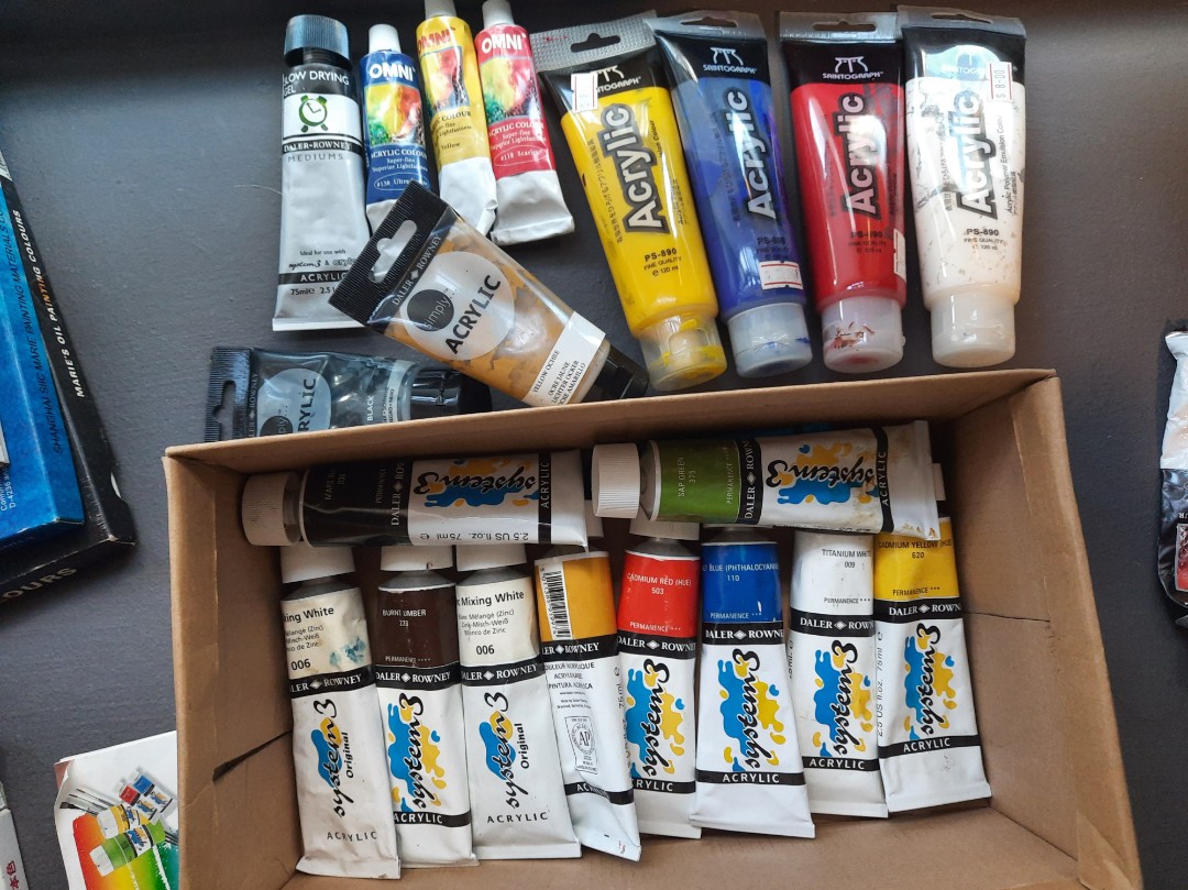 Artist Grade Acrylic Paints, Hobbies & Toys, Stationery & Craft, Craft ...