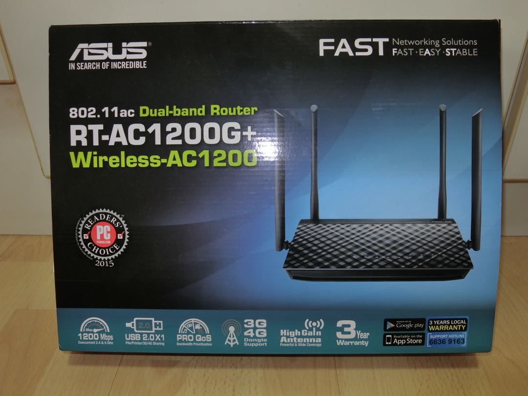 Asus router AC-1200g+, Computers & Tech, Parts & Accessories ...