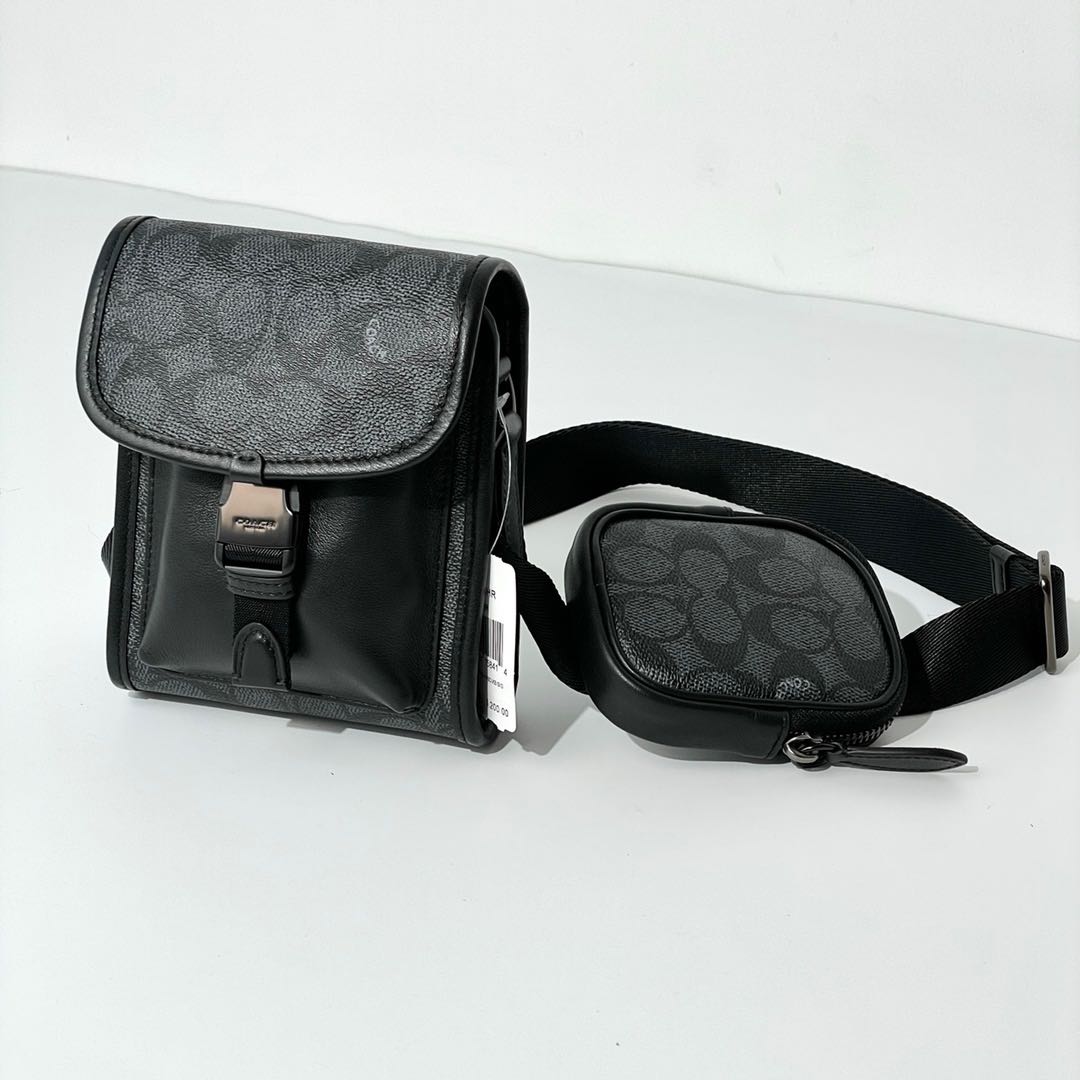 Authentic Coach C2600 2 in 1 charter pouch bag , Men's Fashion, Bags ...
