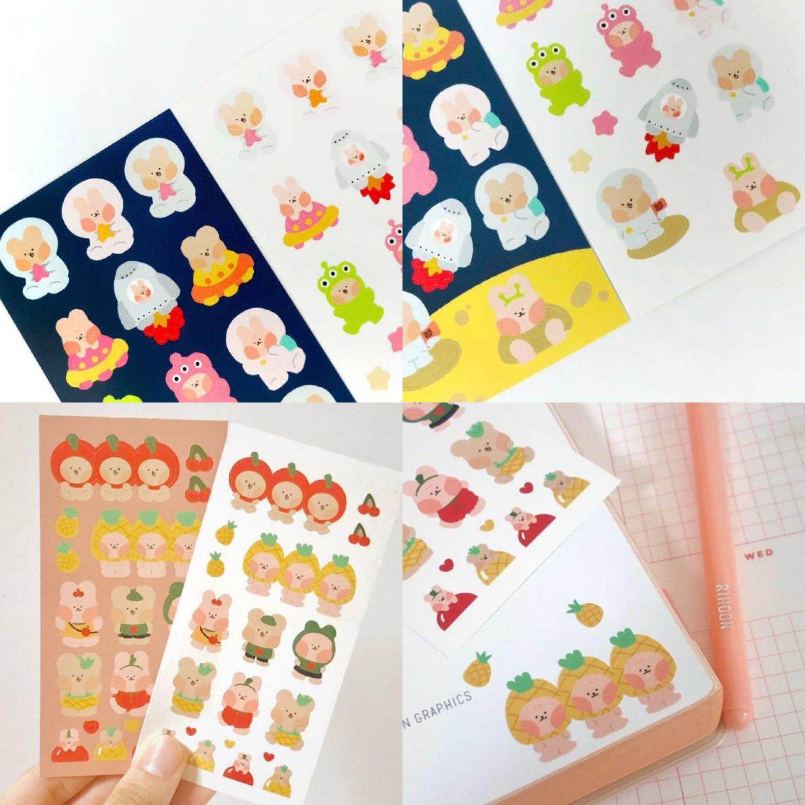 authentic korea stickers/ bullet journal, Hobbies & Toys, Stationery ...