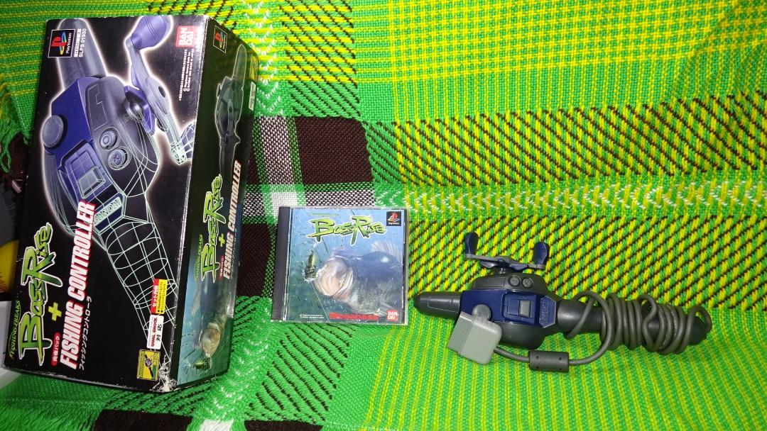 Bass Rise Fishing Controller Box Set with Bass Rise PS1 Game, Video ...