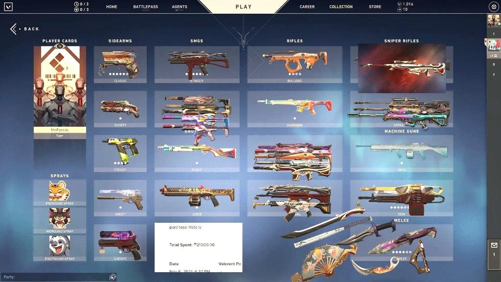 LIMITED CELESTIAL FAN AND PROTOCOL KNIFE VALORANT ACCOUNT 20 PREMIUM ...