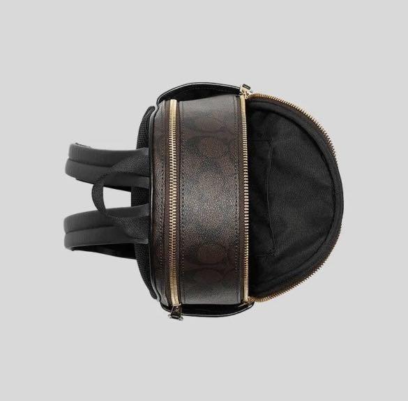 Coach Mini Court Backpack In Signature Canvas Brown Black C8604, Women ...
