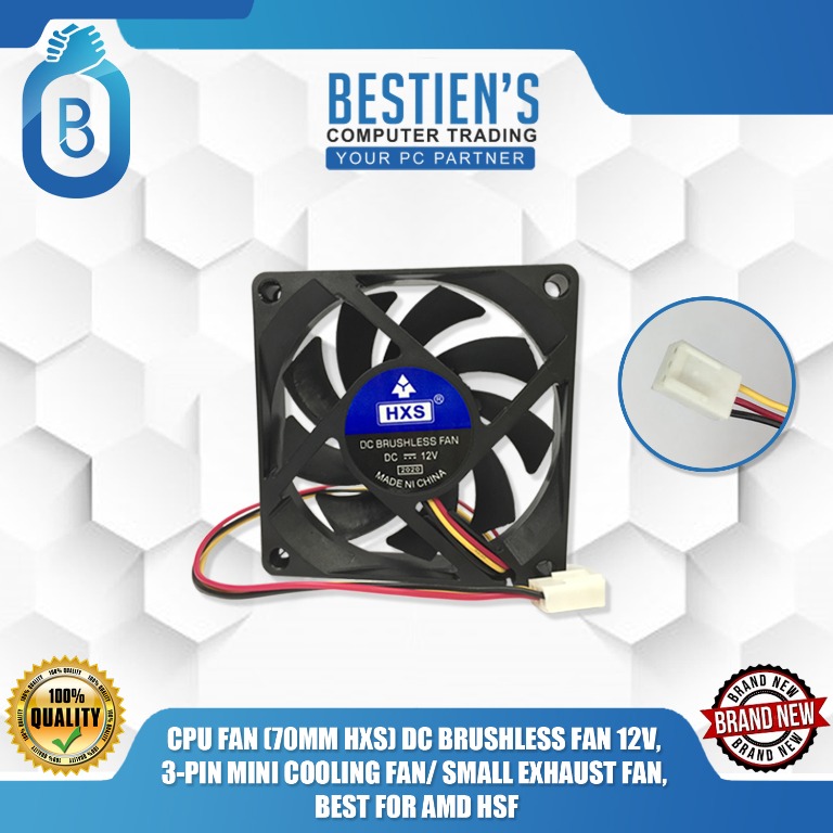 CPU FAN 30MM, DC BRUSHLESS FAN 12V, 3-PIN MINI COOLING FAN/ SMALL ...