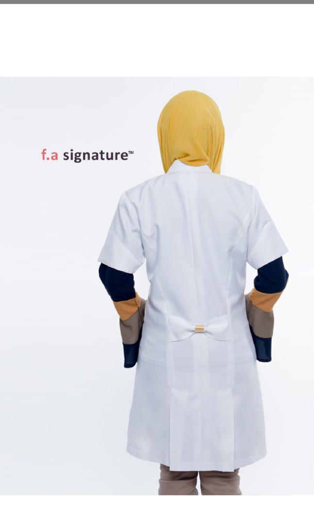 GOLD RIBBON SHORT SLEEVE LAB COAT FA SIGNATURE, Women's Fashion, Coats ...