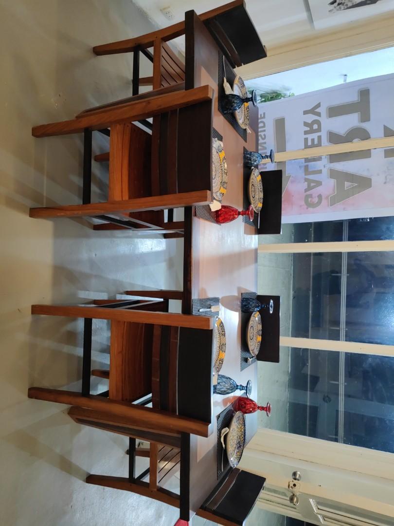 Dining table Narra, Yakal, Kamagong, Furniture & Home Living, Furniture ...