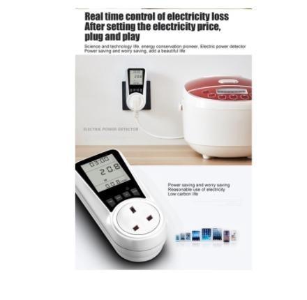 Electricity Usage Monitor Digital Wattmeter AC Power Meter 220V-240V ...