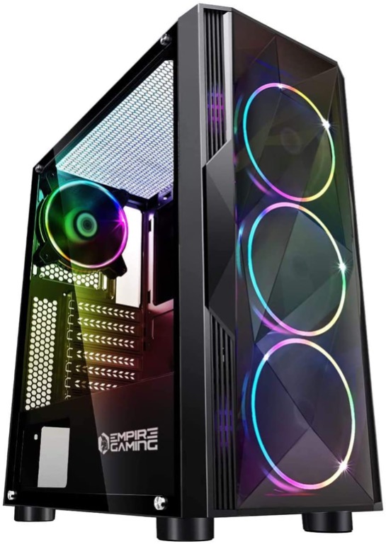 Empire Gaming Diamond PC Case Gamer ARGB Medium ATX Tower Facade Made ...