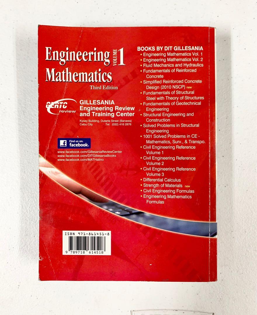 Engineering Mathematics Volume 1 by DIT Gillesania, Hobbies & Toys ...