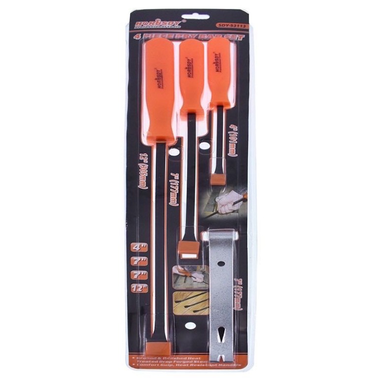 E-shop: 4 Pieces Pry Bar Set Mechanic Crowbar Car Tool, Furniture ...