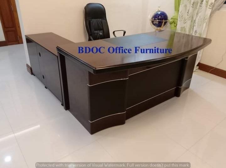 Executive Table with side Table with Drawer // Office Table //Office ...
