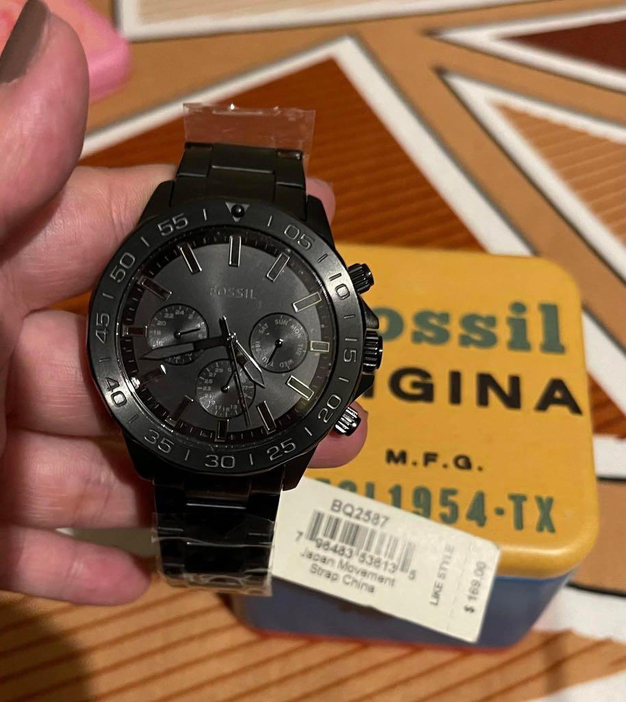 Fossil Bannon Multifunction Black Stainless Steel Watch, Men's Fashion ...