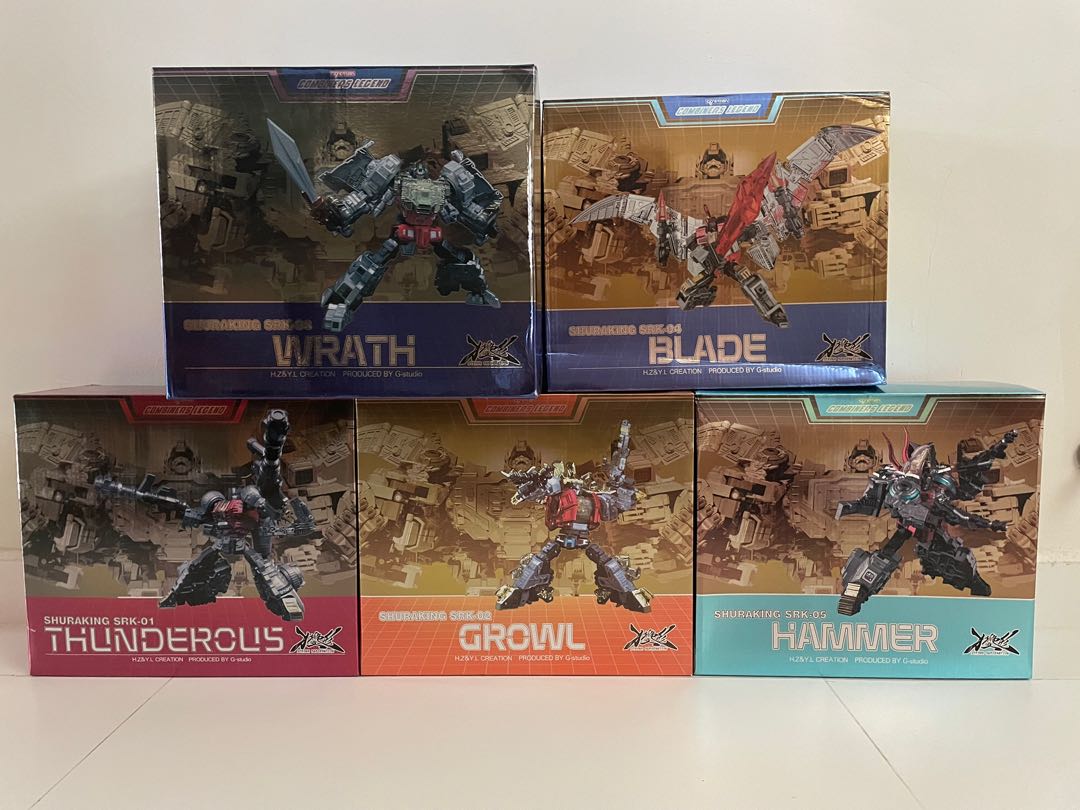 GCreation Shuraking Dinobots complete set of 5 MIB Transformers ...