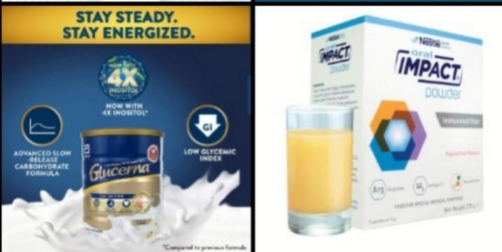 GENUINE GLUCERNA MILK Supplement powder 800g and liquid 250ml, Immunity ...