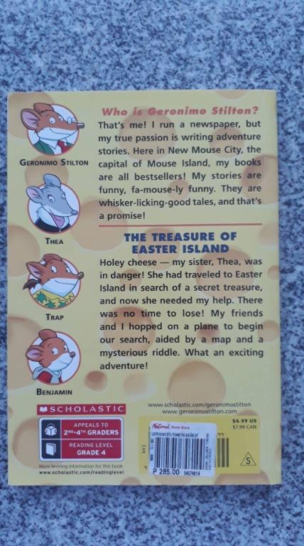 Geronimo Stilton The Treasure of Easter Island, Hobbies & Toys, Books ...
