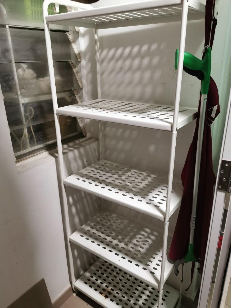 Ikea 5 tier metal rack 58 x 35 x 160, Furniture & Home Living ...