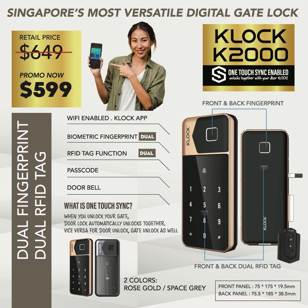 KLOCK FEATURING ONE TOUCH SYNC - METAL GATE UNLOCK + DOOR UNLICK ...