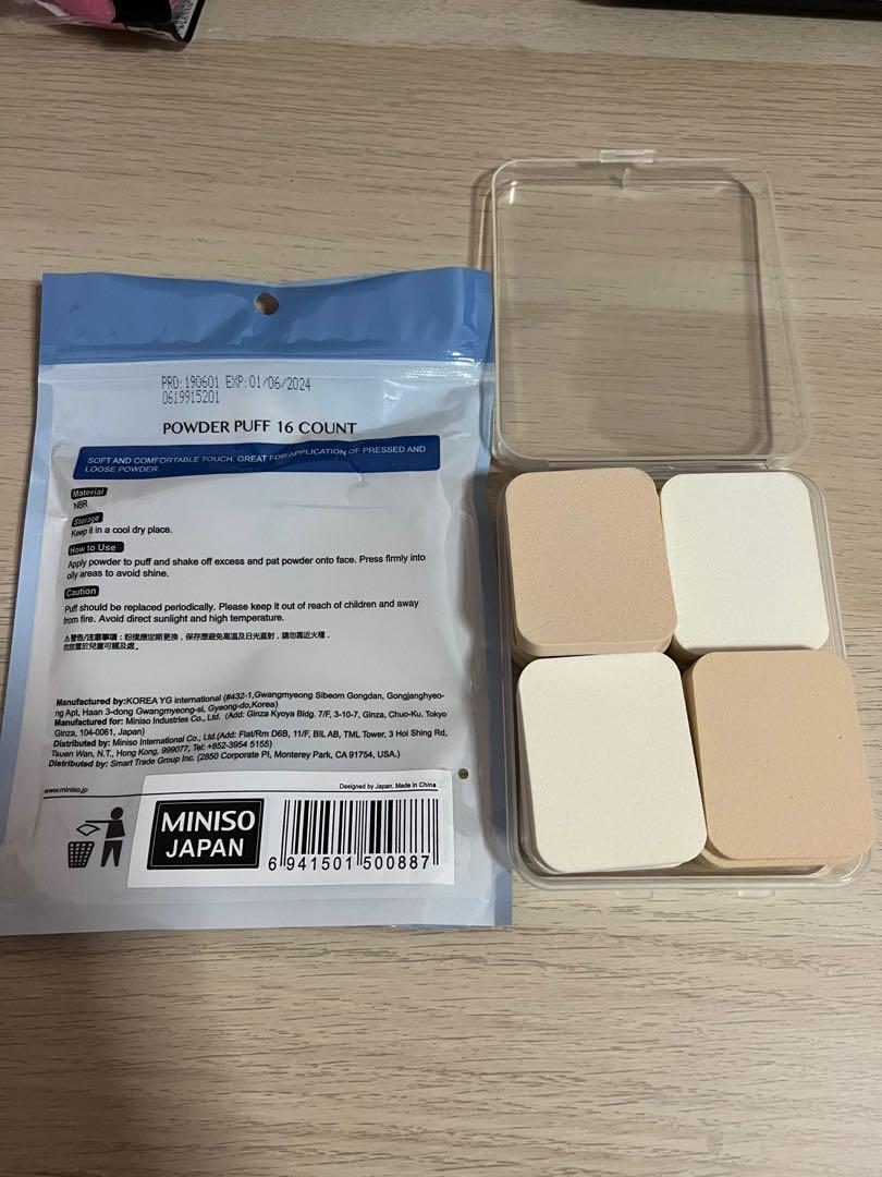 Miniso Powder Puffs 15 pieces, Beauty & Personal Care, Face, Makeup on ...