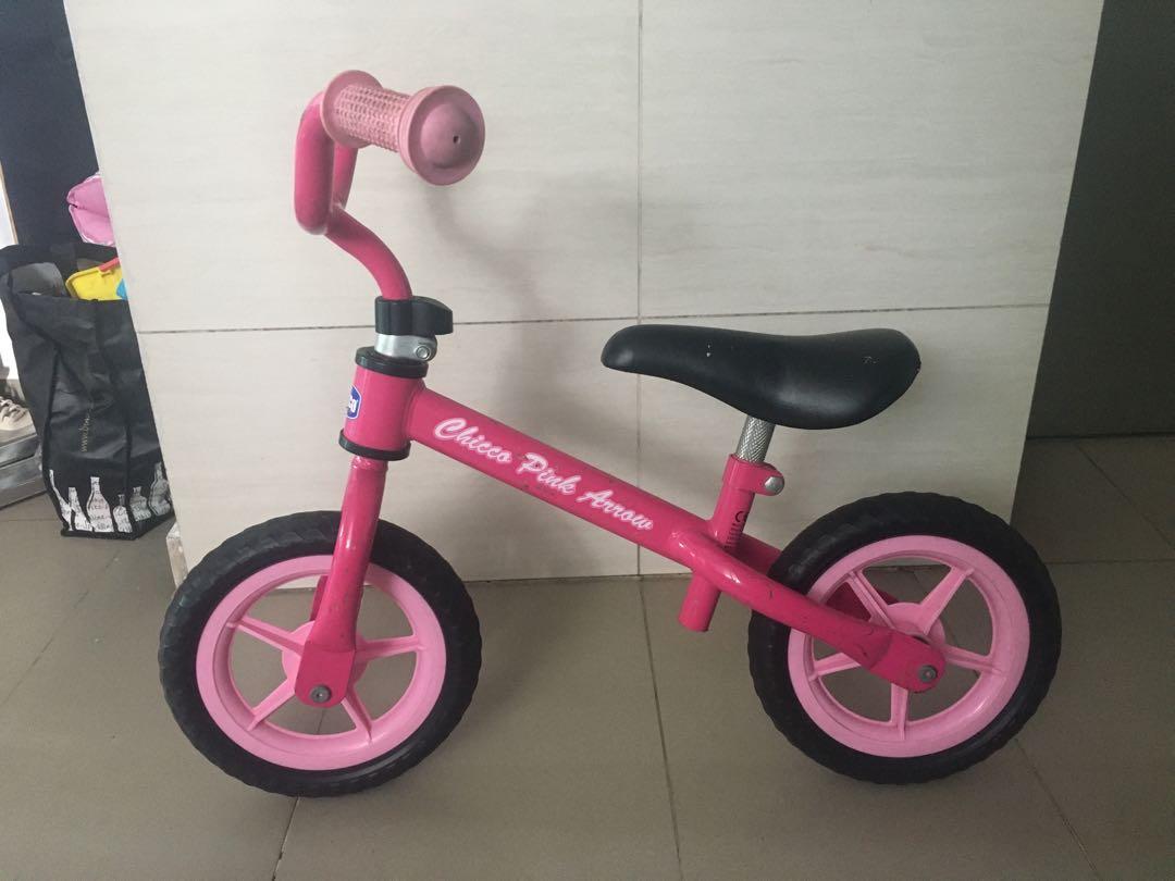 Pink balance bike, Babies & Kids, Infant Playtime on Carousell