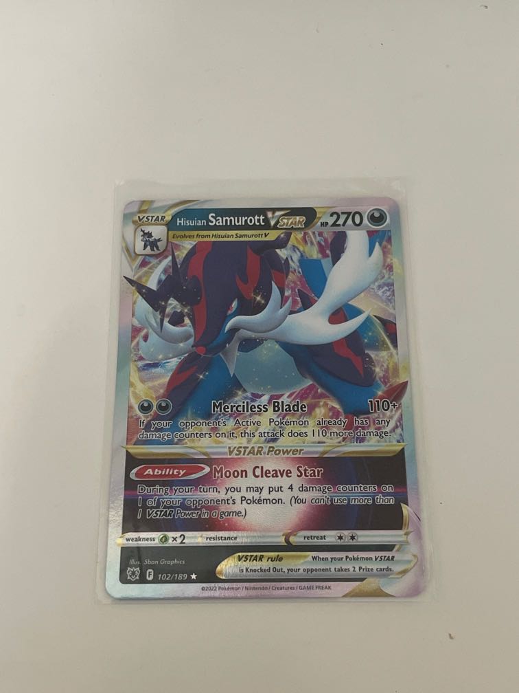 Pokémon astral radiance Samurott Vstar, Hobbies & Toys, Toys & Games on ...