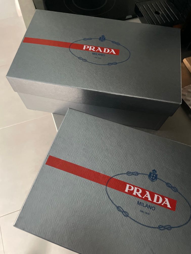 Prada shoe box, Luxury, Accessories on Carousell